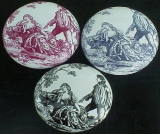 Ceramic Cabinet Knobs with Toile Twall Toilie Eiffel Tower